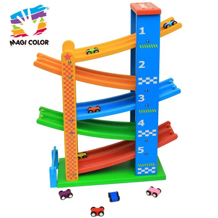 Wholesale Colorful Switchback Ramp Car Game Wooden Ramp Race Toy For ...