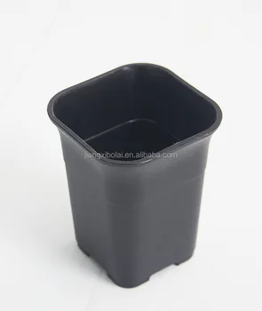 China Supplier Black Square Plastic Flower Pot Liners For Succulent ...
