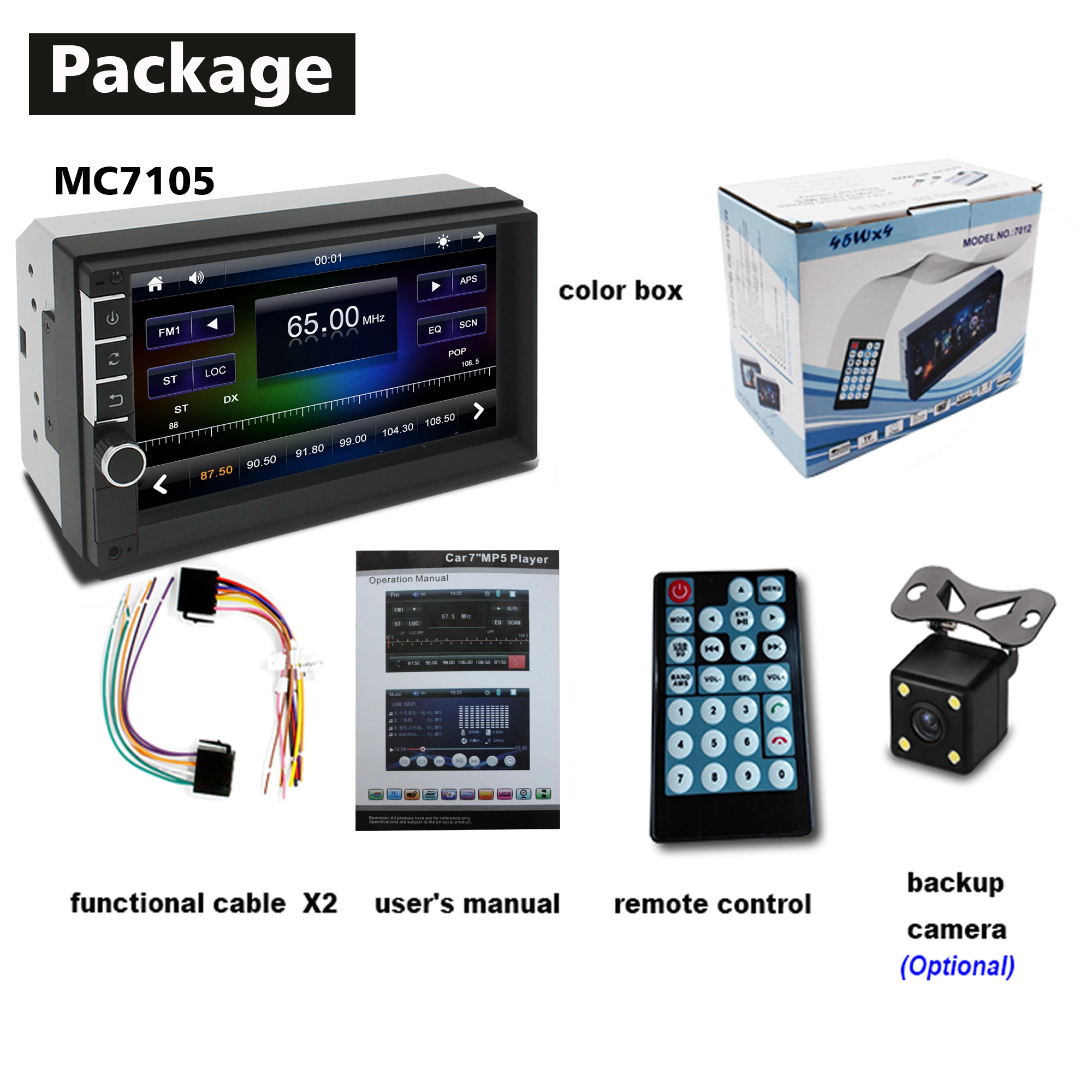 7 Inch Lcd Touch Screen Universal Car Autoradio 2 Din Chinese With Sd ...