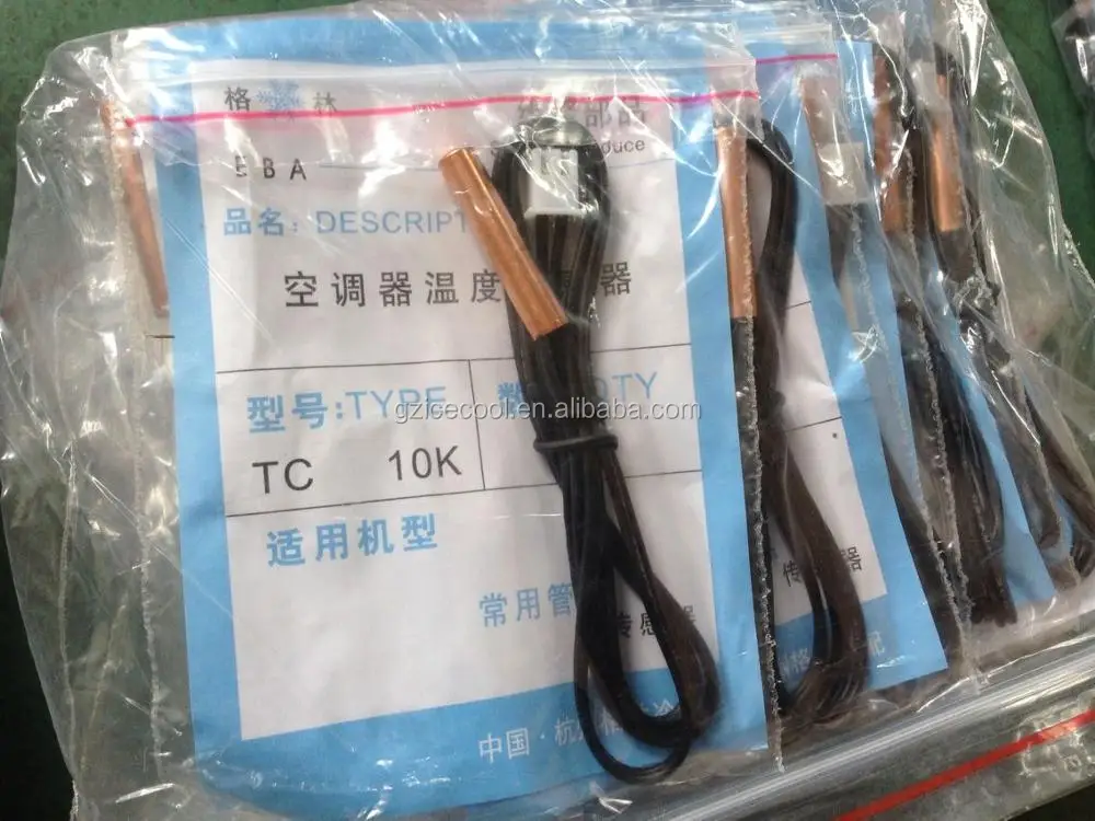 Air Conditioner Temperature Ntc Sensor With Copper Head 5k/10k/15k/20k ...