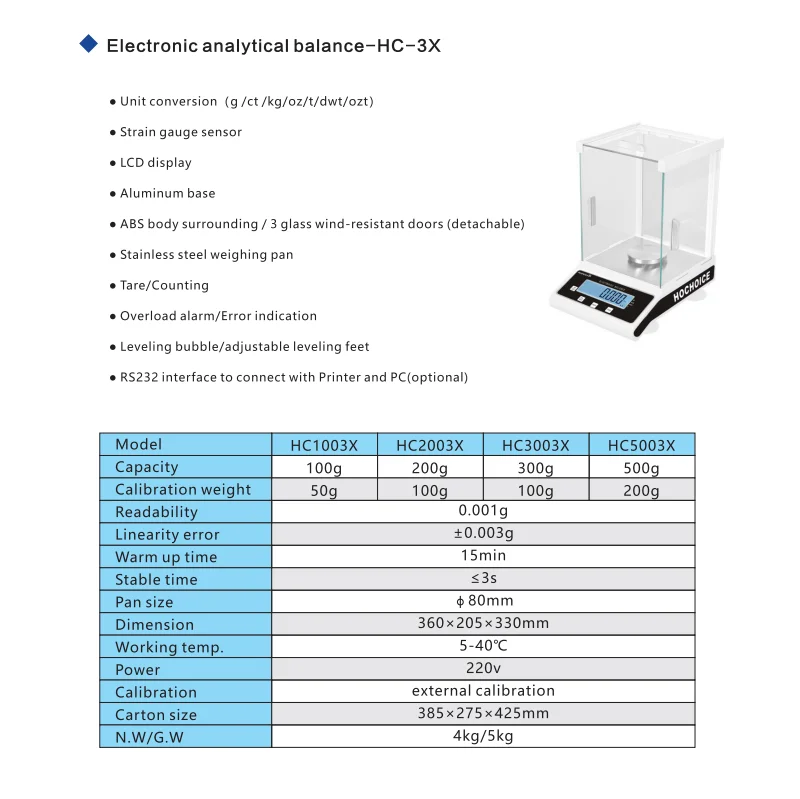 Soil Weighing 0.001g 100g-500g Electronic Analytical Balance Lab ...