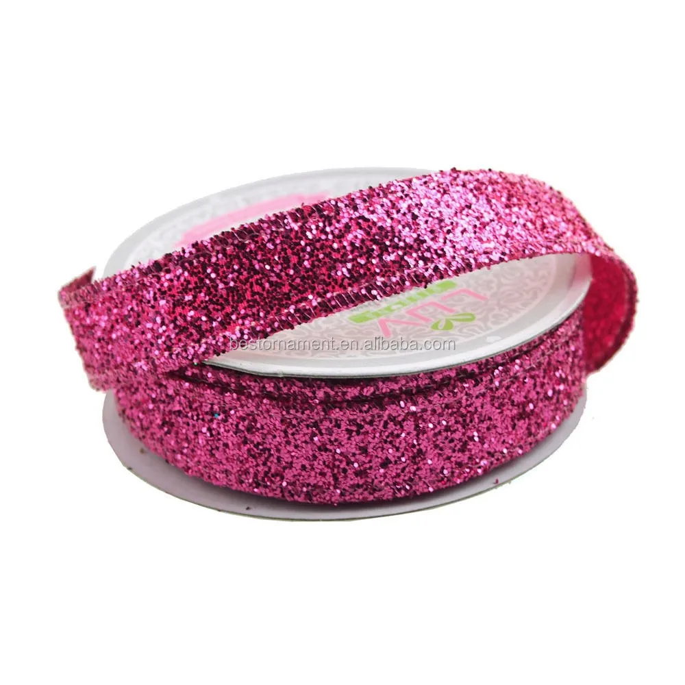 Shiny Sparkle Bling Lurex Elastic Sponge Fabric Ribbon Rolls