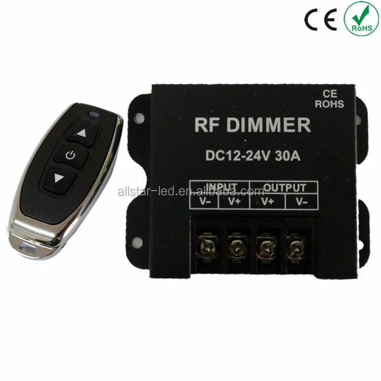 Newest 3key 30a Led Dimmer 12-24v Wireless Remote Led Single Color ...