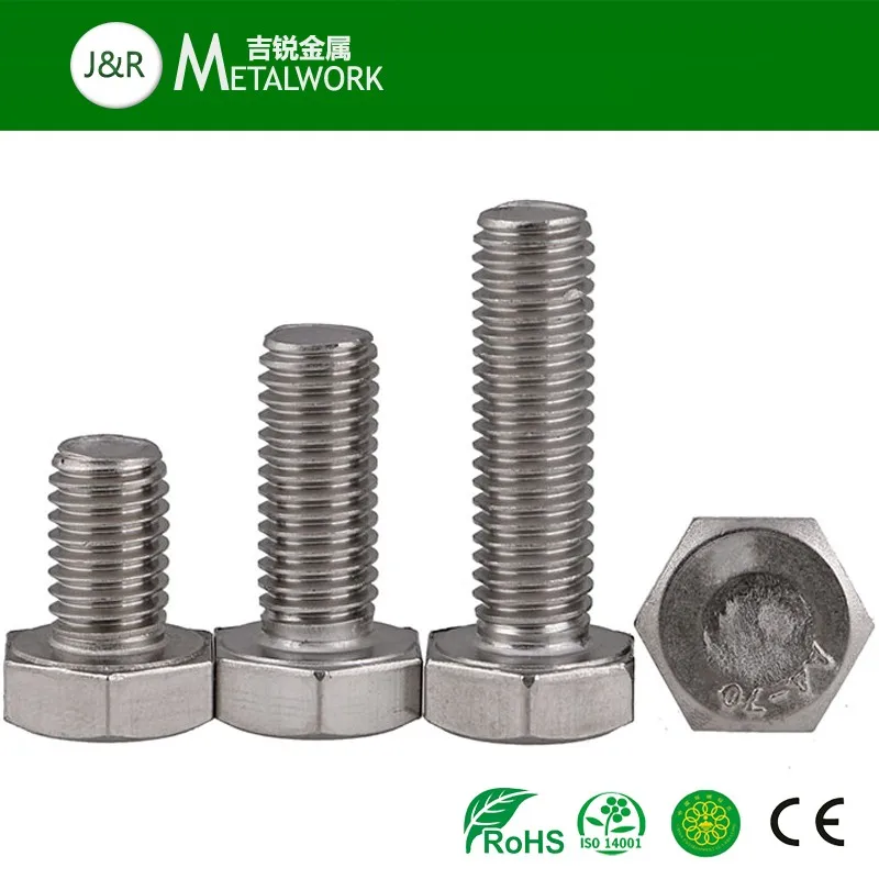 M10 M36 M39 A4-70 A4 Stainless Steel Full Thread Hex Bolt Din933 - Buy ...