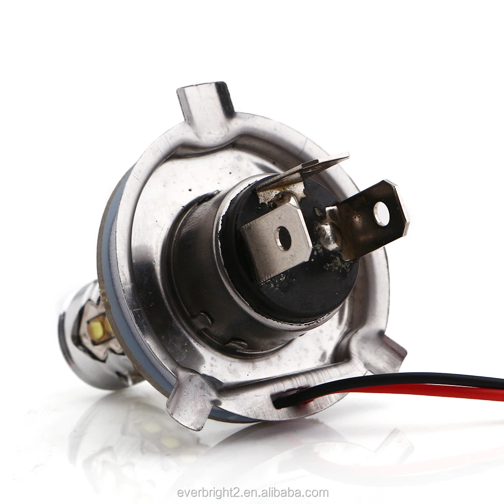 1pc 80w Led H4 Bulbs 3535 16 Smd With 1pc 40mm Angel Eye 3528 12 Smd Dc ...