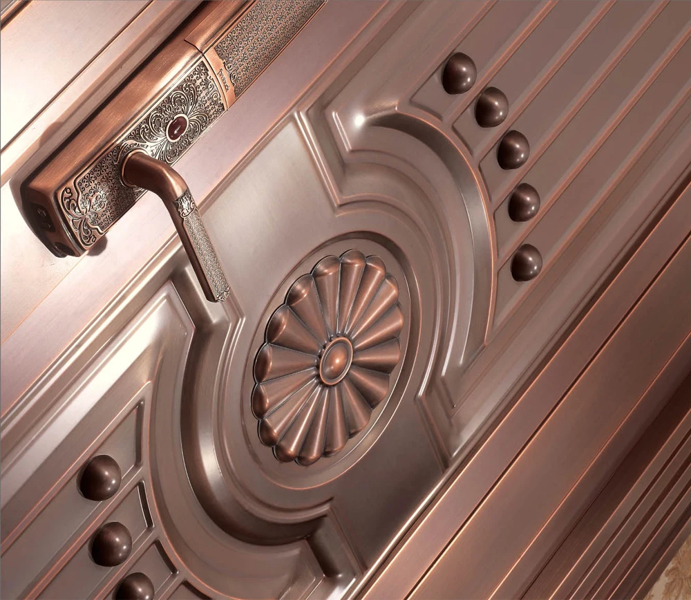 Luxury Copper Doors for Villa House Outdoor Main Entrance