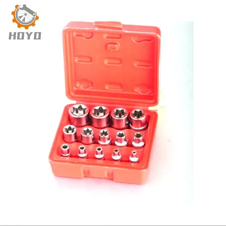 Small Socket Set Chrome Vanadium 14pcs 1/2" 3/8" 1/4" Dr Tool Set E ...