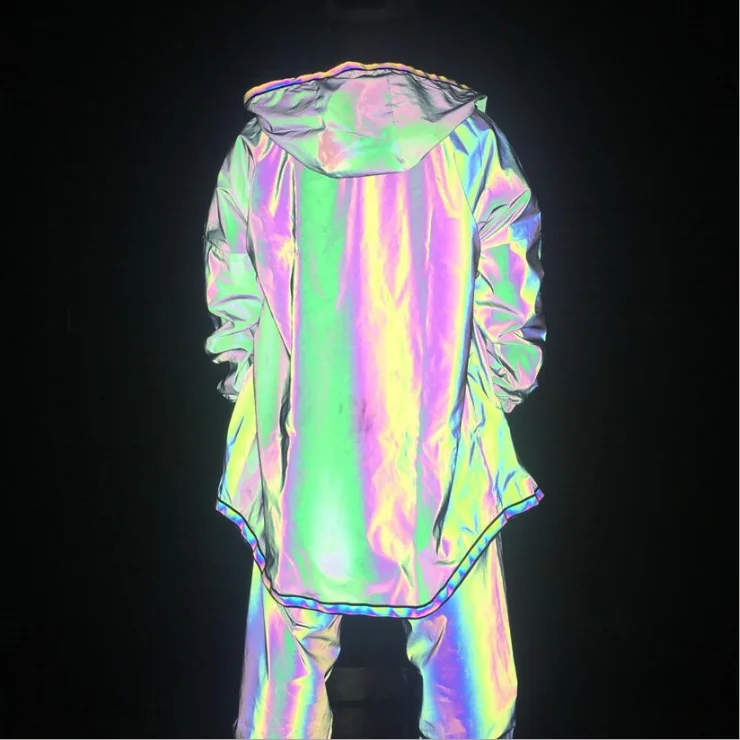 Insanely Popular Rainbow Reflective Hip Hop Jacket & Coat