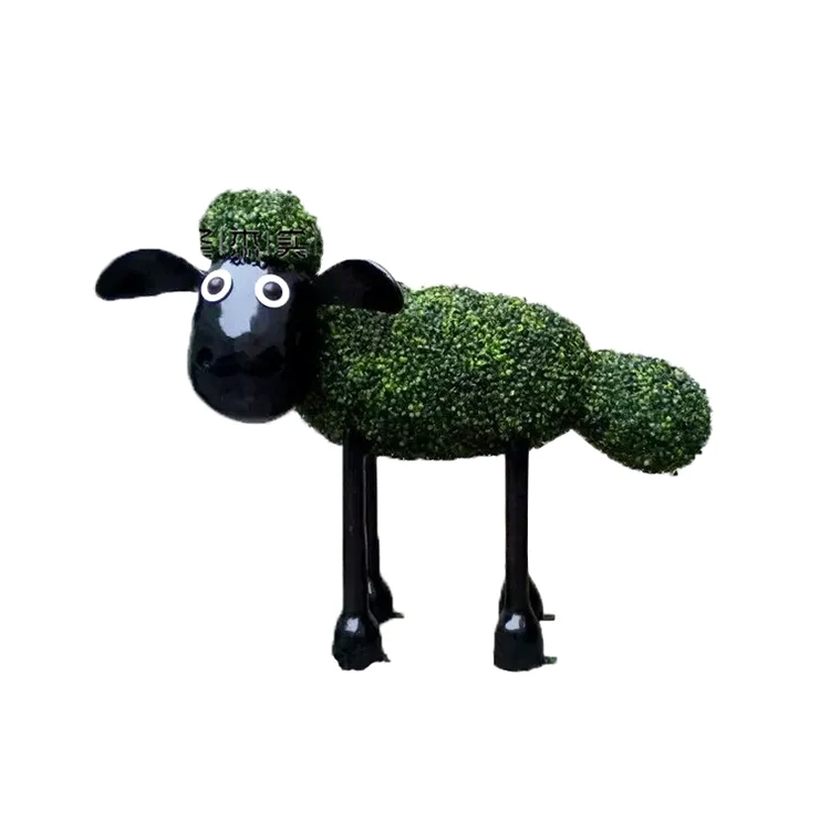 Hot Selling Cute Artificial Sheep Boxwood Topiary Grass Animal - Buy ...