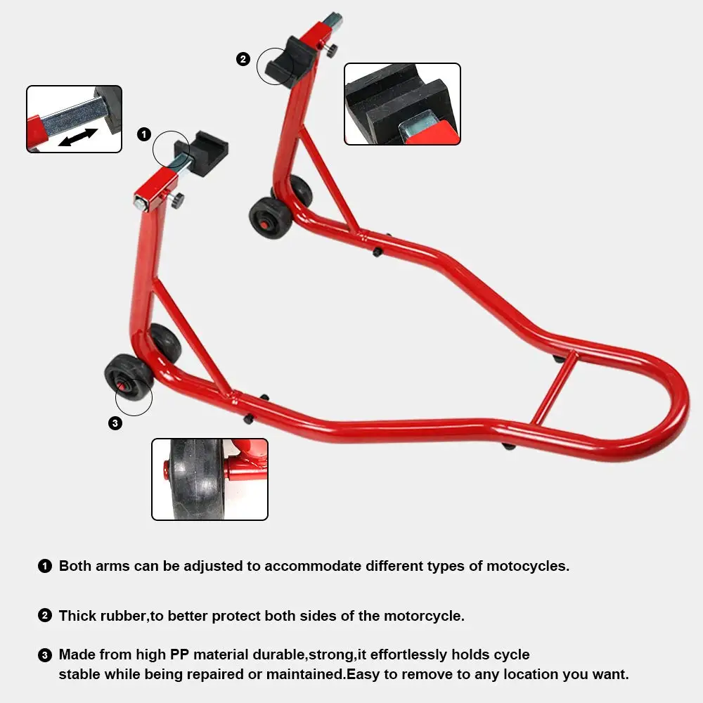 Heavy Duty Motorcycle Wheels Lift - Universal Sport Bike Stand