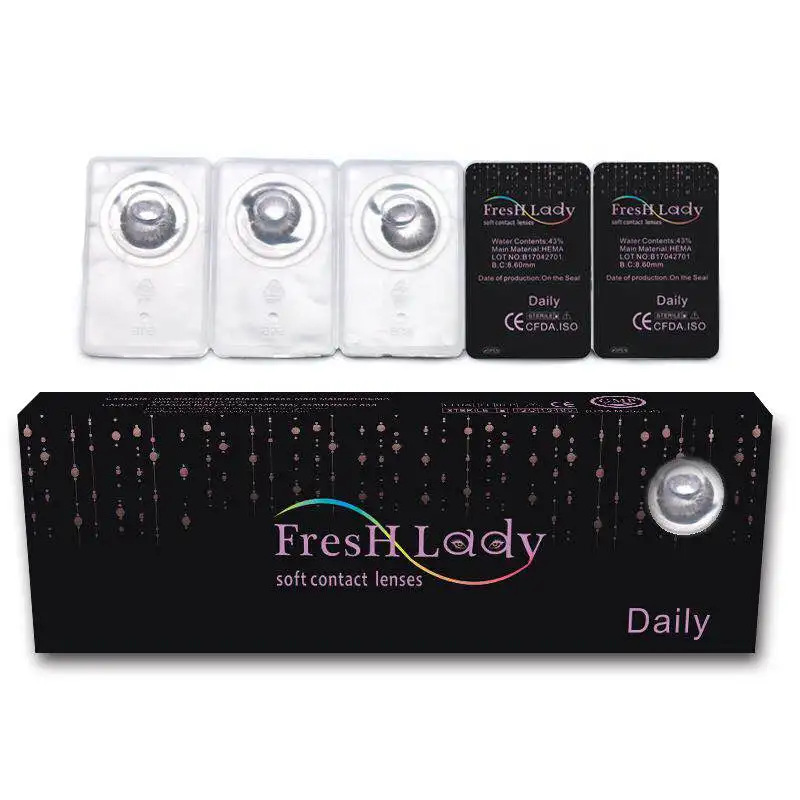 Fresh Lady Daily Soft Contact Lenses Gray Sky Gray Green - Buy One Days ...