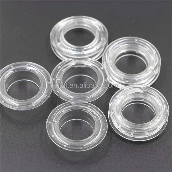 Black White Round Transparent Clear Plastic Grommets