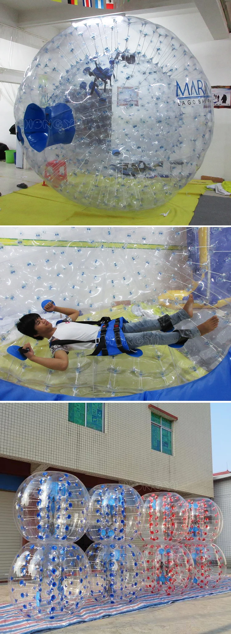 New Design Inflatable Human Body Bubble Ball / Inflatable Buddy Bumper ...