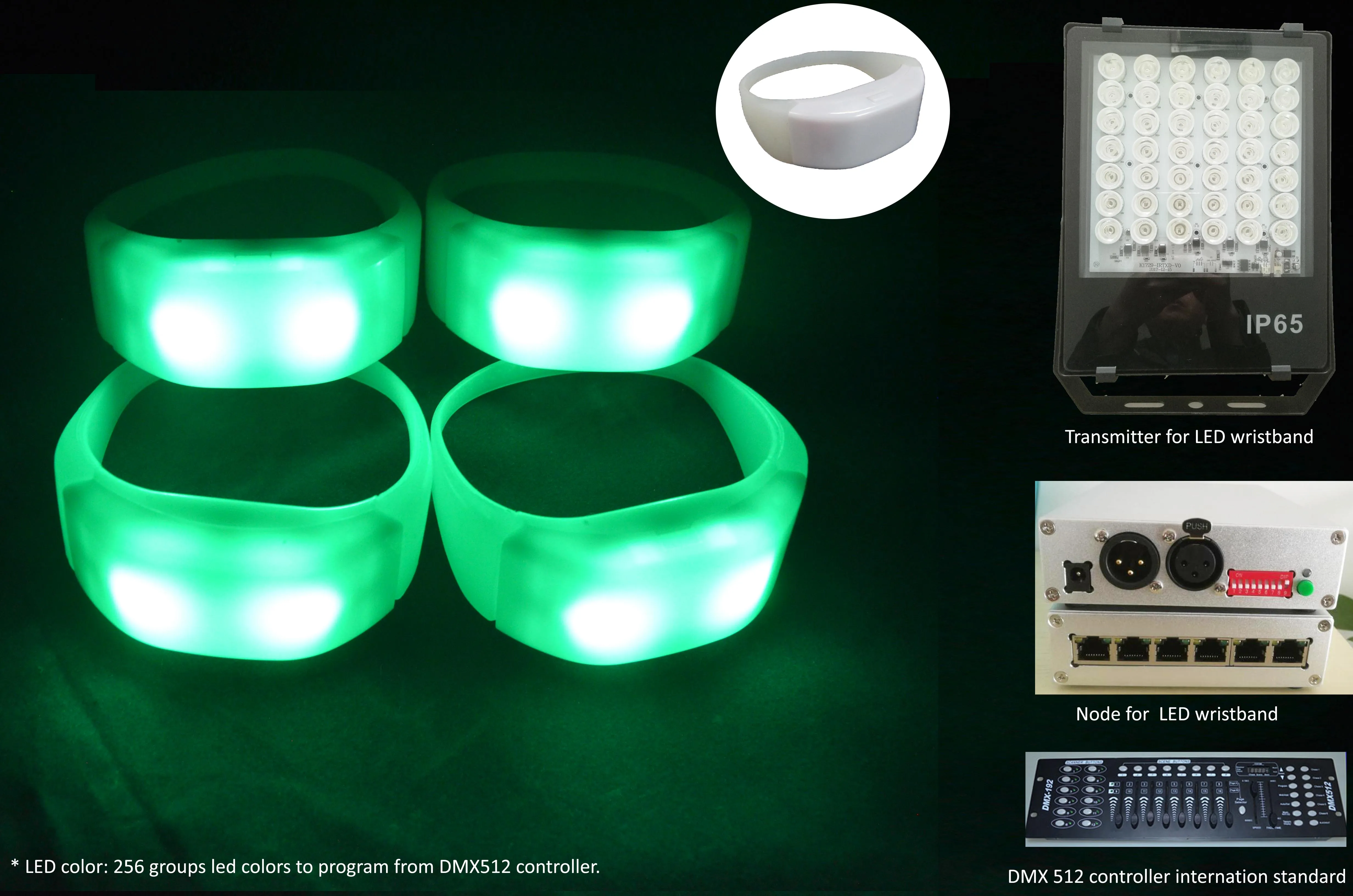 2019 Led Wristbands Control Dmx Programmable Remote Controlled Led ...