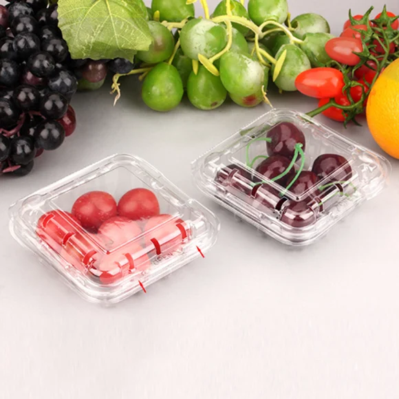 Plastic 125g Disposable Strawberry Blueberry Clamshell Packaging - Buy ...