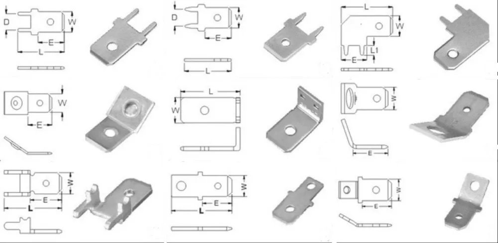 Pcb Welding Terminal Tab Pc250 / 187 /110 Brass Tabs - Buy Pcb Terminal ...