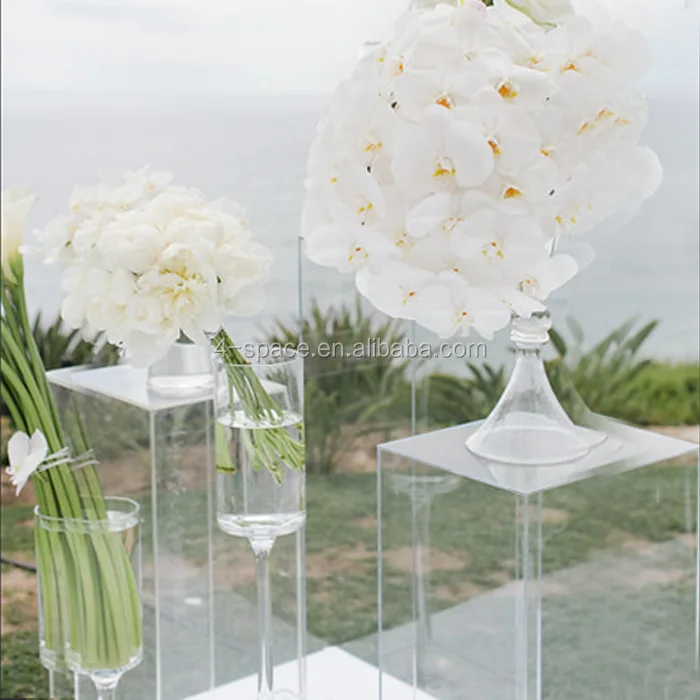 Elegant Acrylic Wedding Clear Columns - Luxury Design