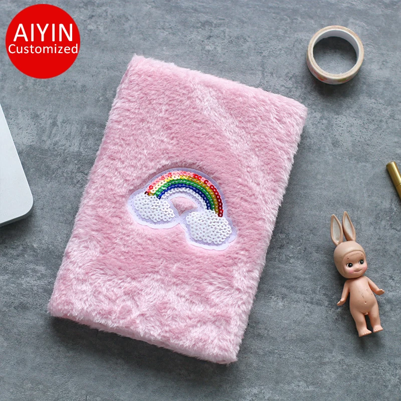 Custom Fluffy Plush Cover Book - Perfect for School Supplies