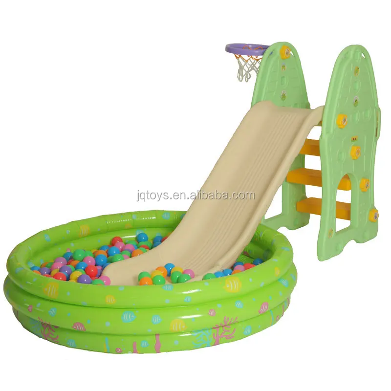 Newest Colored Plastic Indoor Slide Kids Toys Slide With Inflatable ...