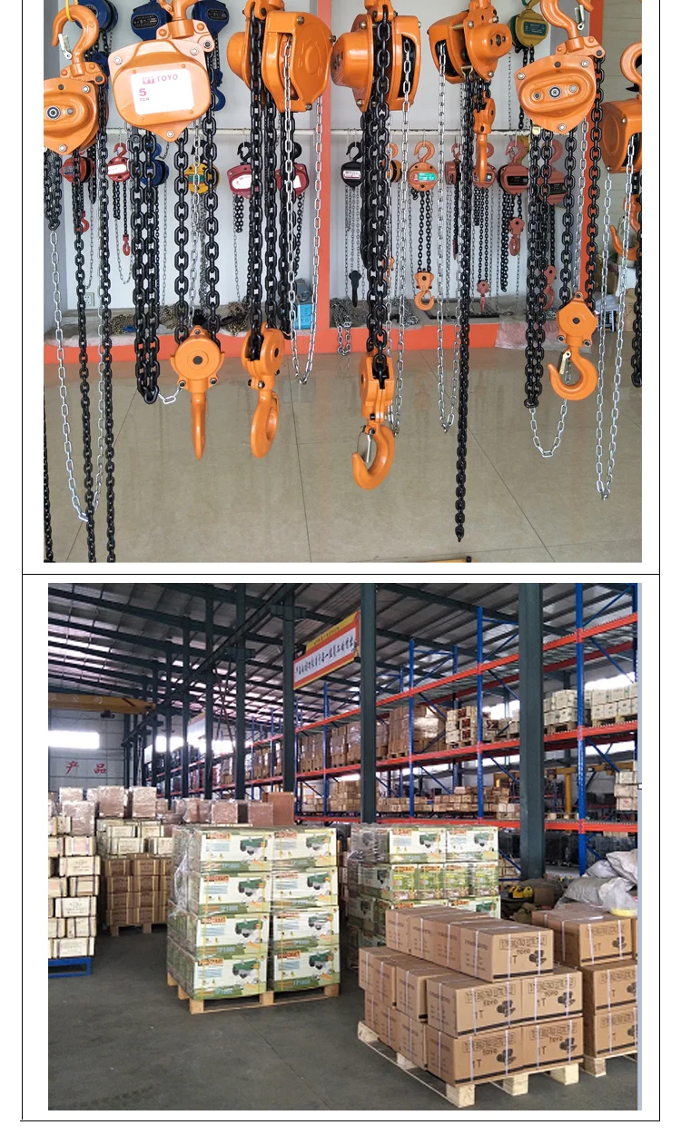 1T 3M chain hoist sling rigging tackle crane machine chain block ...
