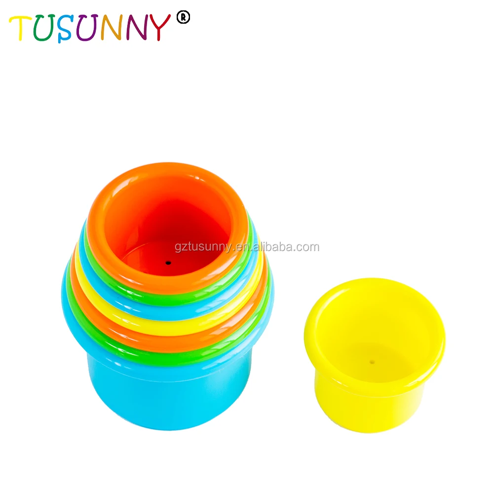 Colorful Baby Stack Up Cups Educational Plastic Stacking Cup Toys - Buy ...