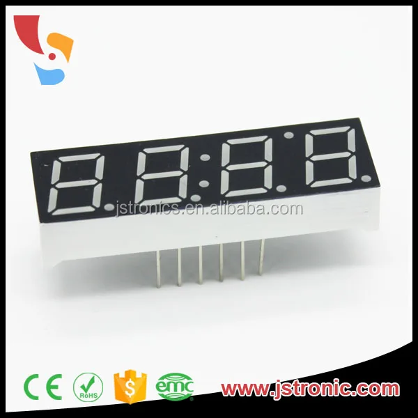 4 Digit 0.39" Inch Seven Segment LED Display - JSTRONIC
