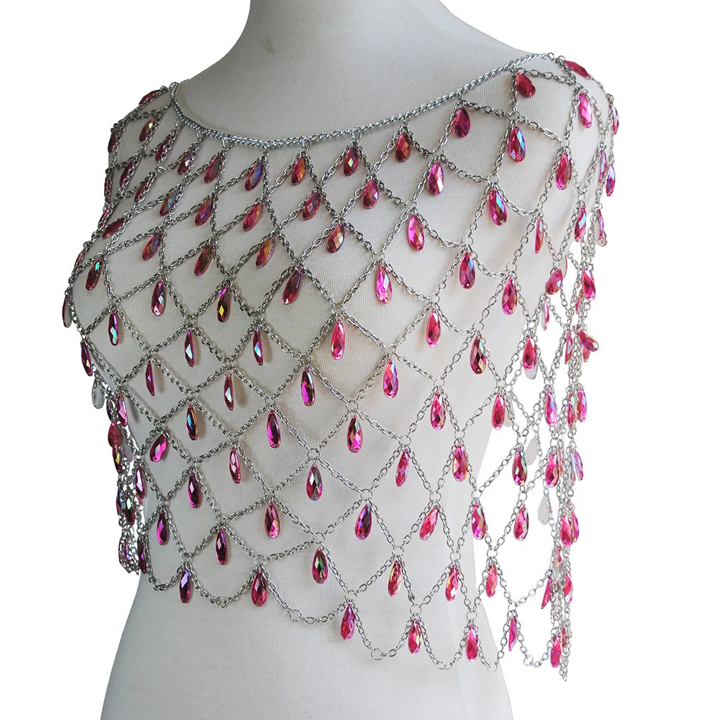 Sh3514 Body Jewelry Chain Bra Sexy Tassels Bra Chain Crystal Sexy Body ...