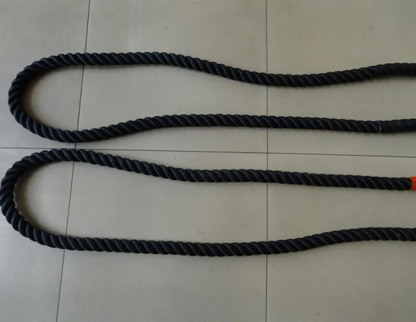 3m Black Heavy Battle Rope Jump Rope With Protective Sleeve - Buy Heavy ...