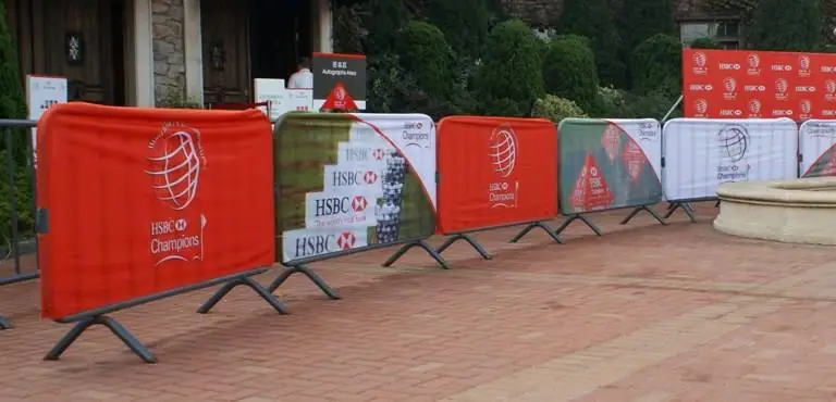 Customized Printed Logo Crowd Control Mesh Pvc Vinyl Barricade Barrier ...