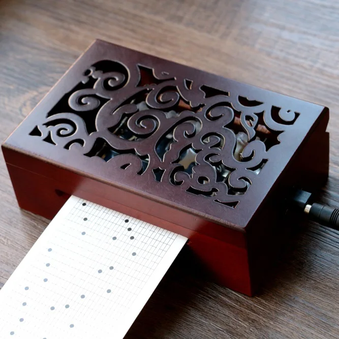 Battery Operated 30 Note Music Box Paper with Metal Punch