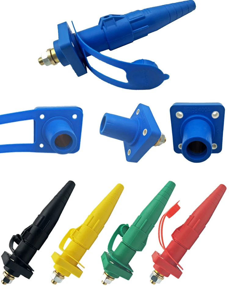 200A Series 16 Cam-Lok Male Female Blue Camlock Chassis Connector