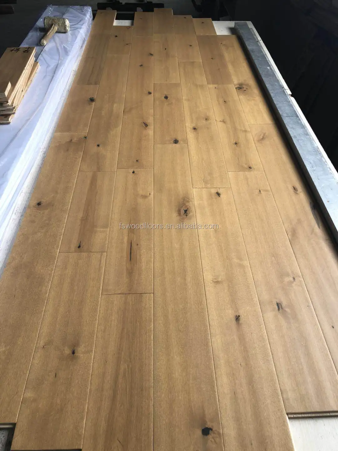 Rustic Hand Scraped Solid Maple Hardwood Flooring