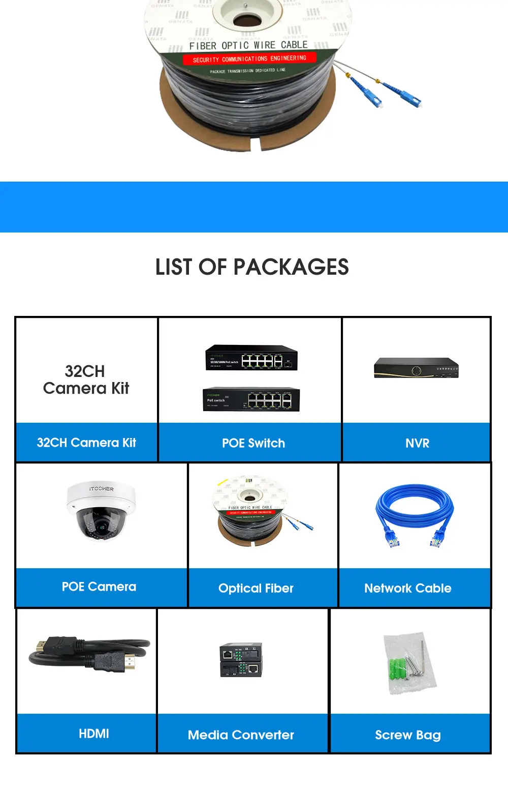 32 Channel CCTV System - 5MP Security Camera Kit H.265+