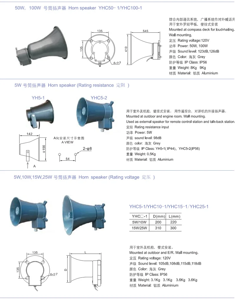 Professional Marine Public Address PA System with Loudspeaker for Boats ...