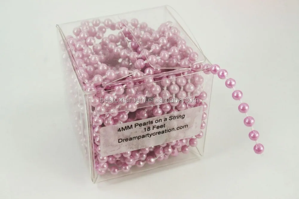 4MM Faux Pearl Plastic Craft BEADS String for Party Decor
