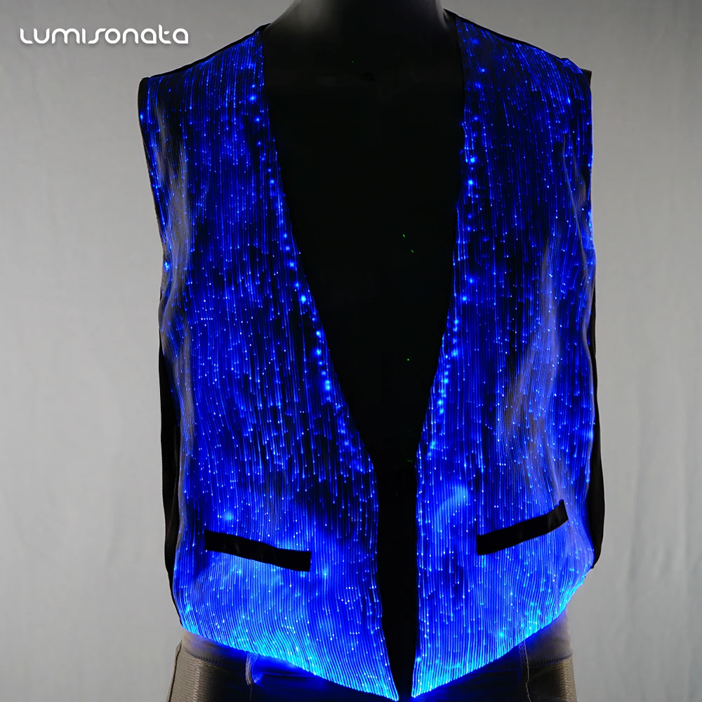 Latest Fashion Fiber Optic Luminous Glow in the Dark LED Vest