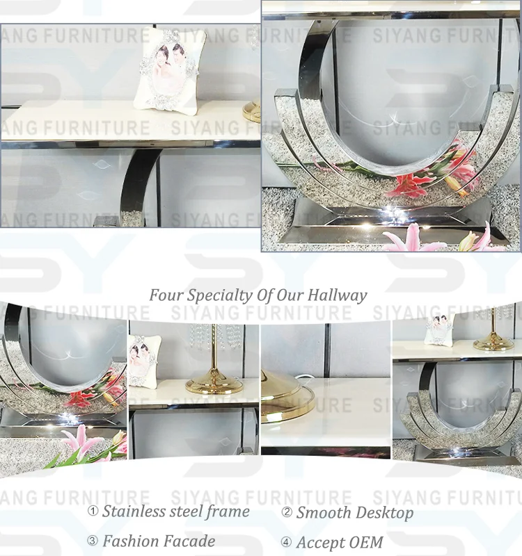 Foshan Furniture Stainless Steel Chinese Console Table Wrought Iron ...