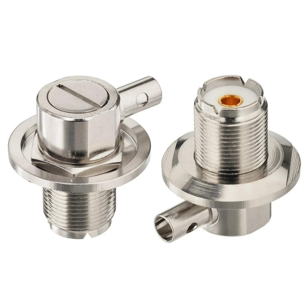 SO239 UHF Female Right Angle Crimp Connector for RG58 RG142 LMR195 ...