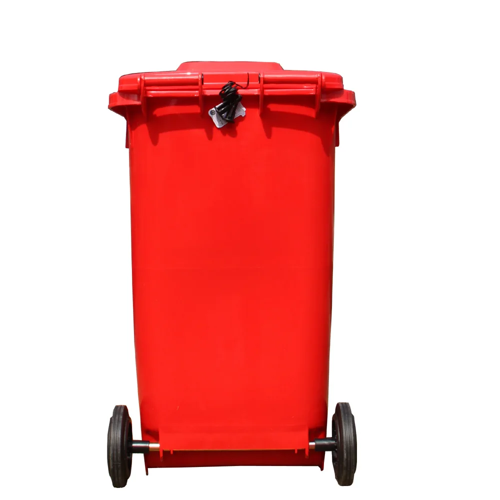 120 Liter Garbage Bin Outdoor Dustbin With Wheels Plastic Waste Bin ...