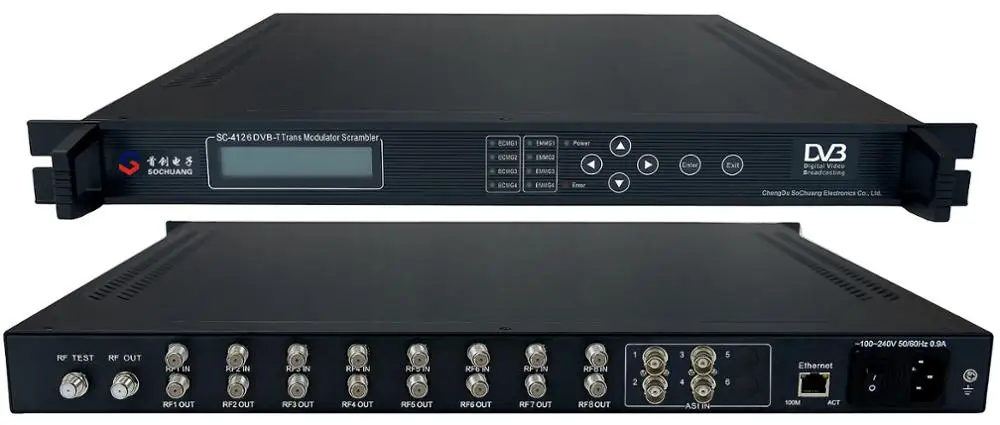 Eight Channel Fta Dvb-s2 Satellite To Three Channel Dvb-t Rf ...