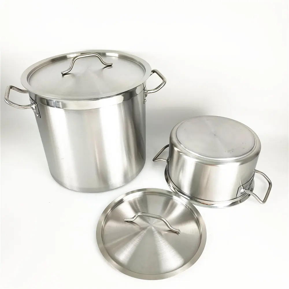 98L Stainless Steel Stock Pot - Large Capacity Cooking Pot for ...