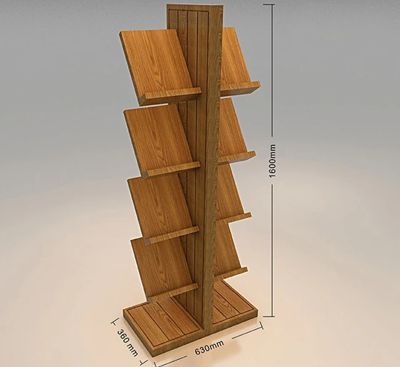New Design Wooden Library Magazine Rack for Retail & Supermarkets ...