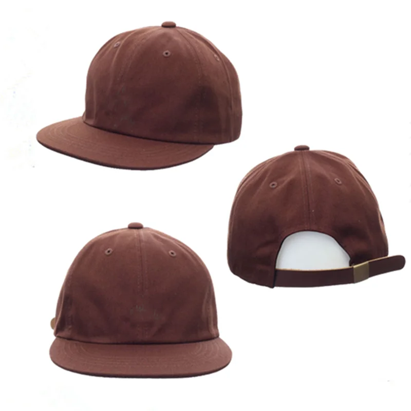 Cheap Leather Strap Hat - 100% Cotton Custom Cap
