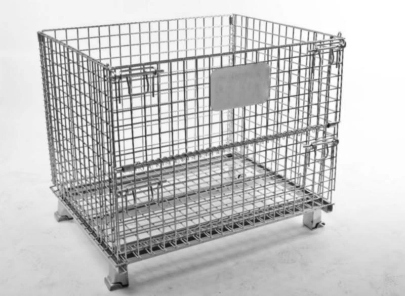Warehouse Foldable And Lockable Metal Storage Cage With Wheels - Buy ...