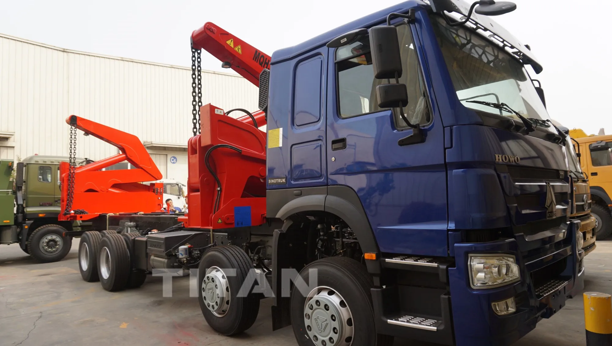 20ft Container Lift Truck Self Loading Truck Side Loader Self Loading ...
