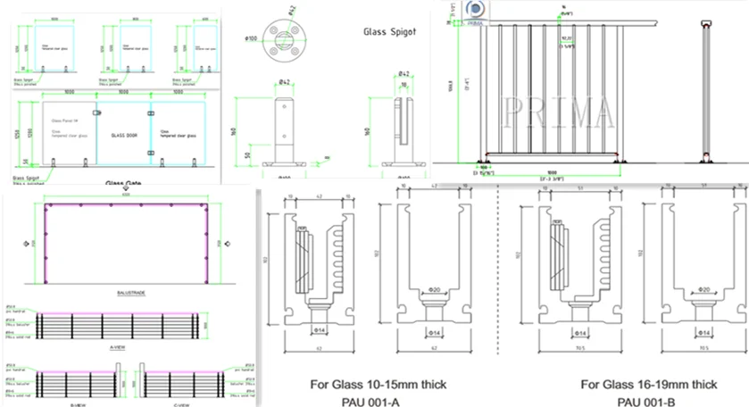 Plexiglass Railing Guard Rail On Porches U Channel Glass Balustrade ...