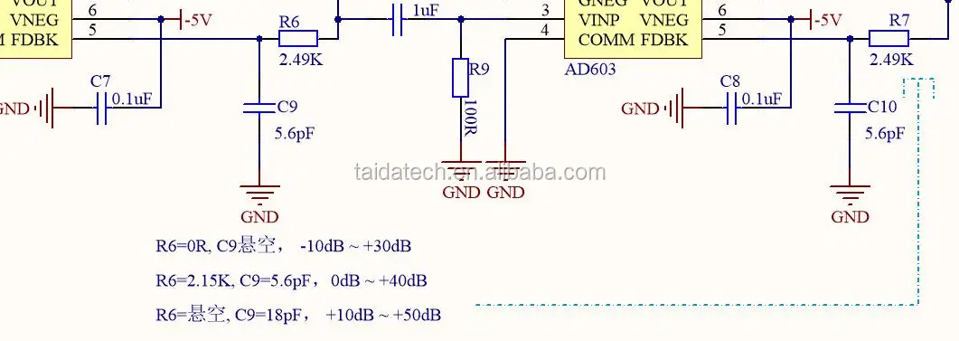 Ad603 Video Gain Control Voltage Controlled Variable Gain Amplifier Circuit Subwoofer Amplifier ...