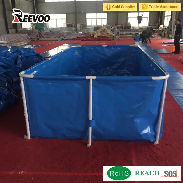 Reevoo Fish Farming Tanks 5000l Rectangular Mobile Pvc Ponds For ...