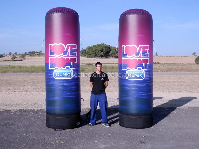 2.5m Height Outdoor Advertising Inflatable Cylinder Column For Car Show ...