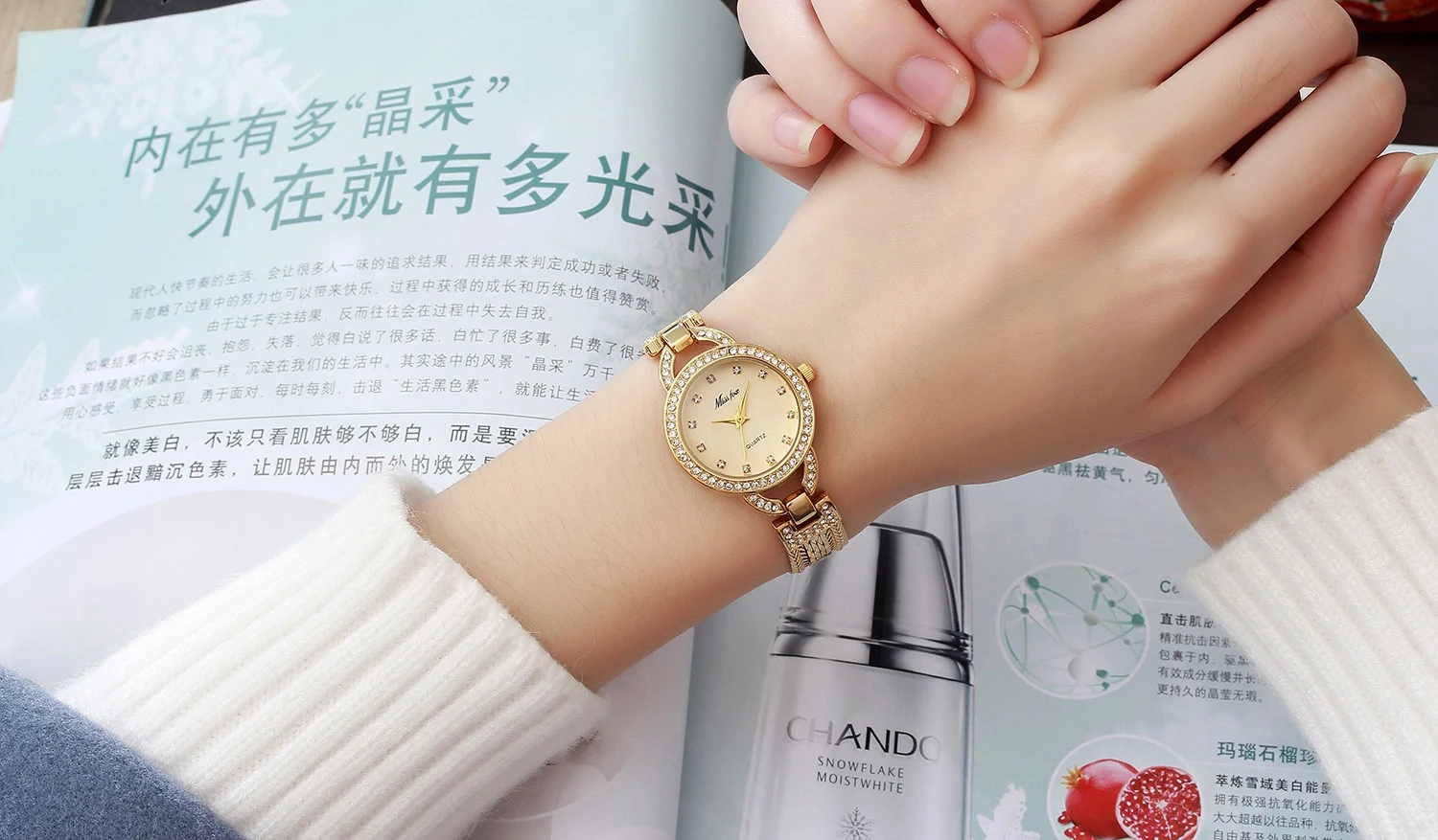 Woman Small Watch Cute Pearl Shell C Luxury Women Gold Watches Fashion ...